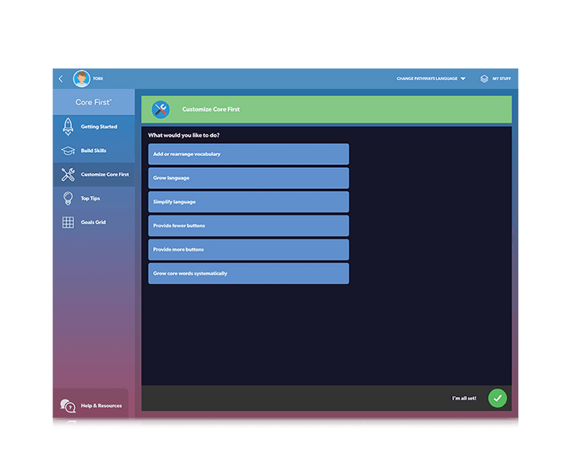 Pathways for Core First - Tobii Dynavox Global
